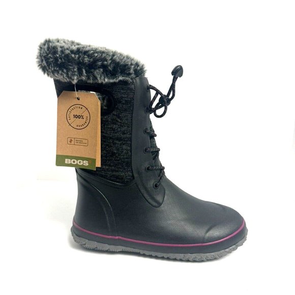Bogs | Shoes | Bogs Arcata Knit Snow Boot Black Size 7 M Big Kid | Poshmark